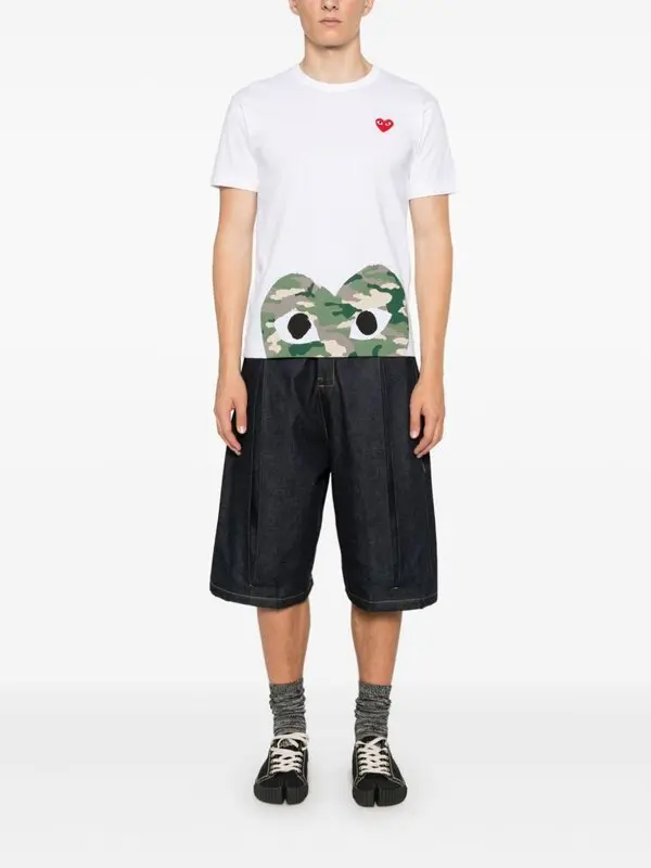 Play Comme Des Garcon Heart-patch T-shirt