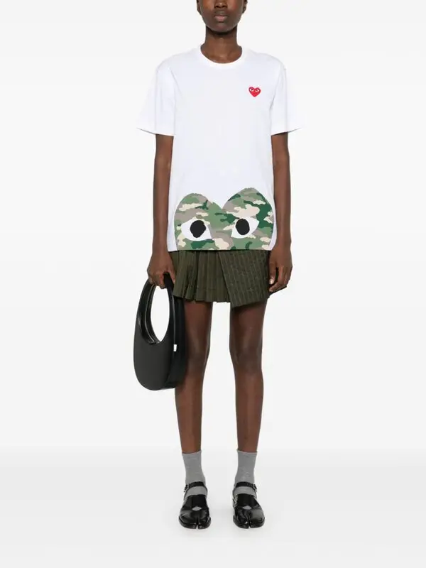 Play Comme Des Garcon Heart-patch T-shirt