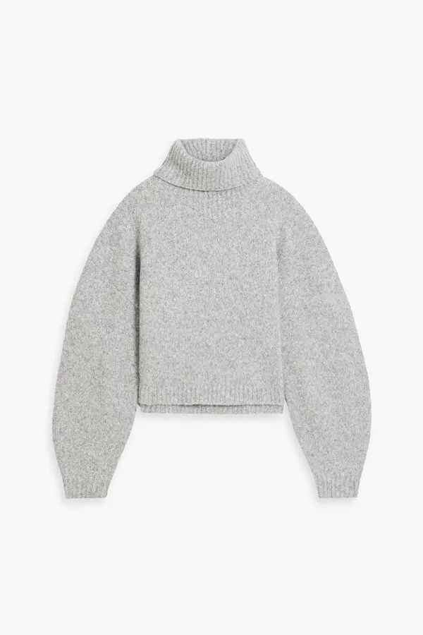 Helmut Lang Mélange Merino Wool-blend Turtleneck Sweater