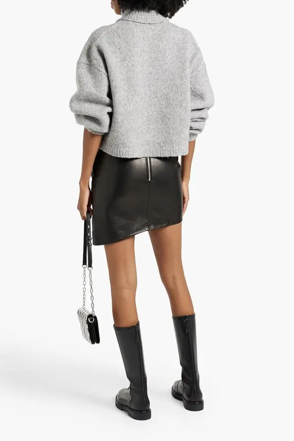 Helmut Lang Mélange Merino Wool-blend Turtleneck Sweater