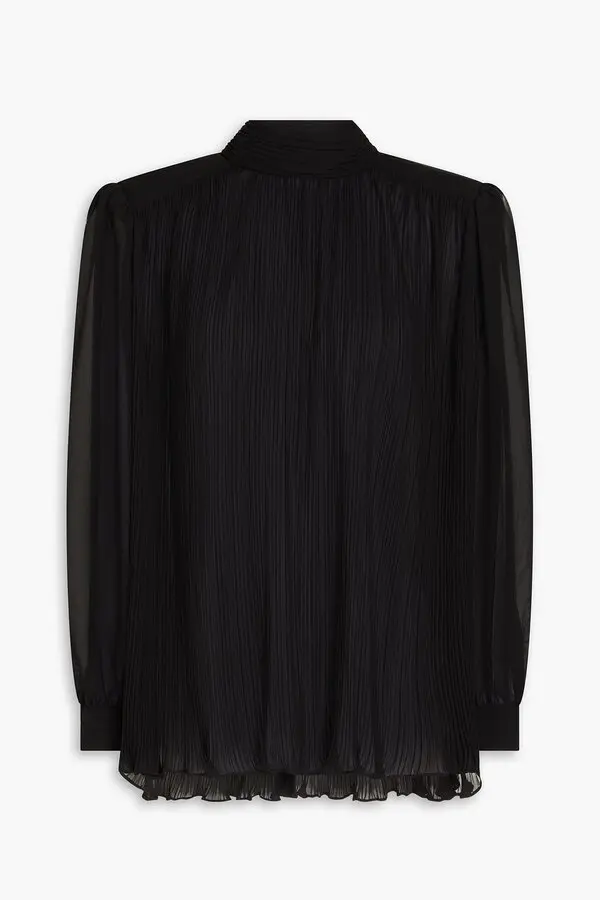 FRAME Plissé Chiffon Blouse
