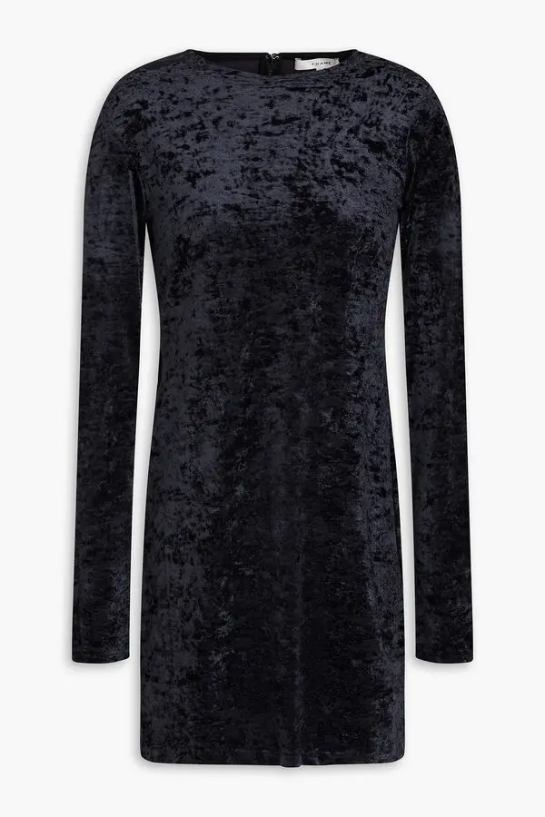 FRAME Crushed Velvet Mini Dress