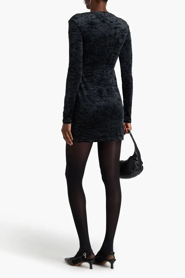 FRAME Crushed Velvet Mini Dress