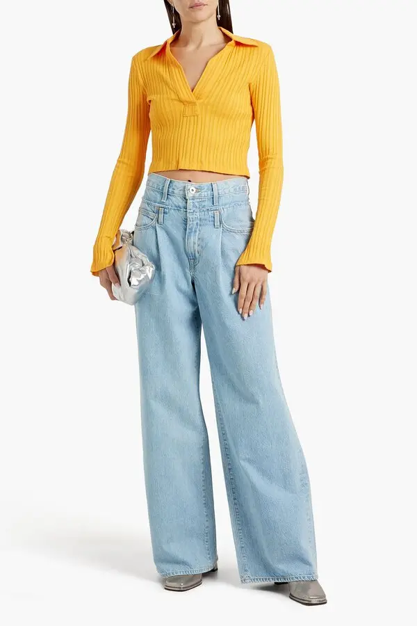 SLVRLAKE Reworked High-rise Wide-leg Jeans
