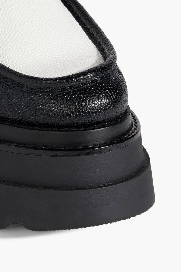 Alexander Wang Carter Pebbled-leather Platform Loafers