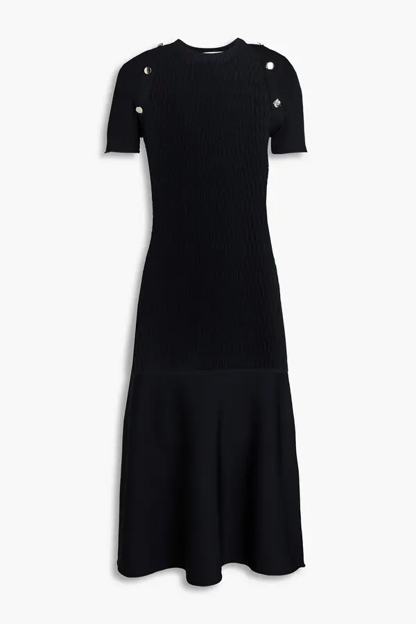 3.1 Phillip Lim Button-embellished Knitted Midi Dress