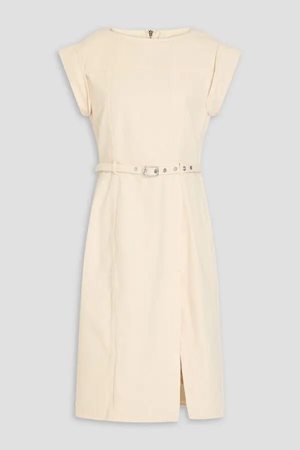 3.1 Phillip Lim Belted Denim Midi Dress - Ecru