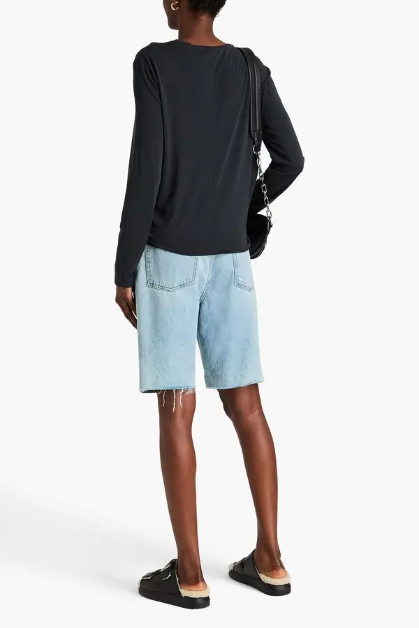 Rag & Bone Jenna Knotted Modal-blend Jersey Top