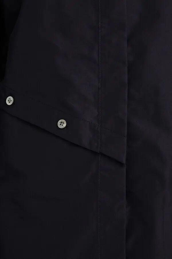 3.1 Phillip Lim Button-detailed Cotton-blend Poplin Shirt - Midnight Blue