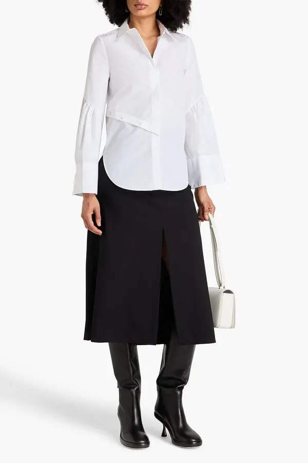 3.1 Phillip Lim Button-detailed Cotton-blend Poplin Shirt - White