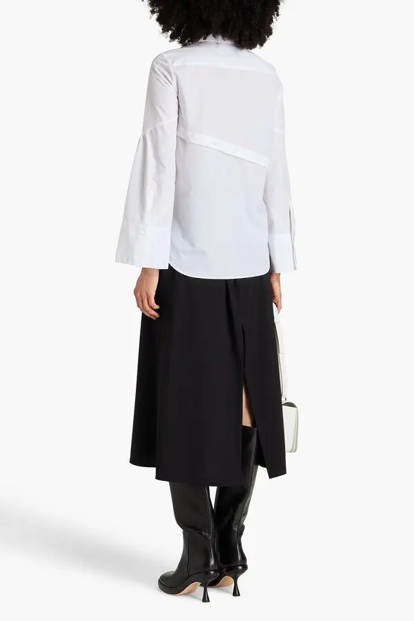 3.1 Phillip Lim Button-detailed Cotton-blend Poplin Shirt - White