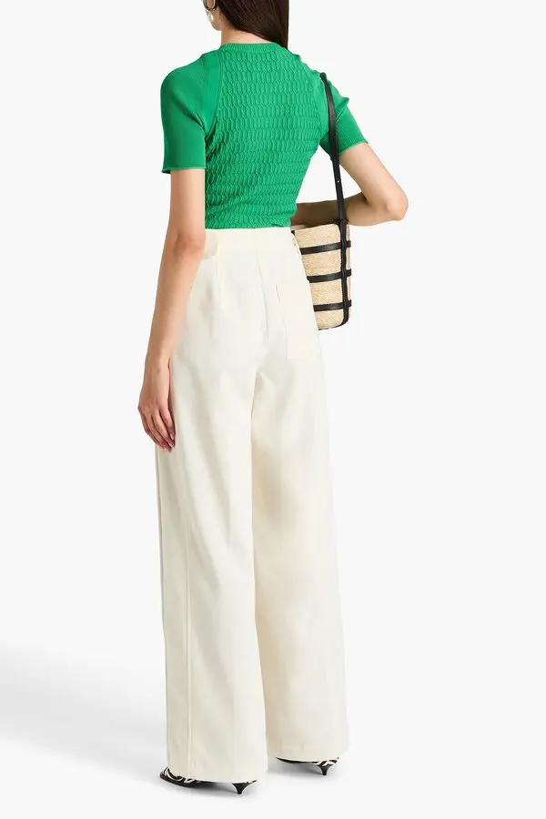 3.1 Phillip Lim Cotton-twill Wide-leg Pants - Ecru