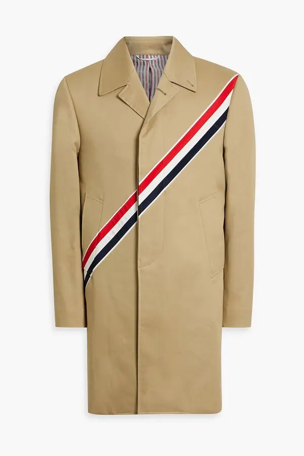 Thom Browne Striped Cotton-twill Coat