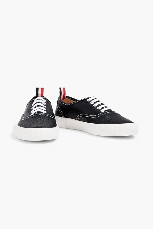 Thom Browne Pebbled-leather Low-top Sneakers
