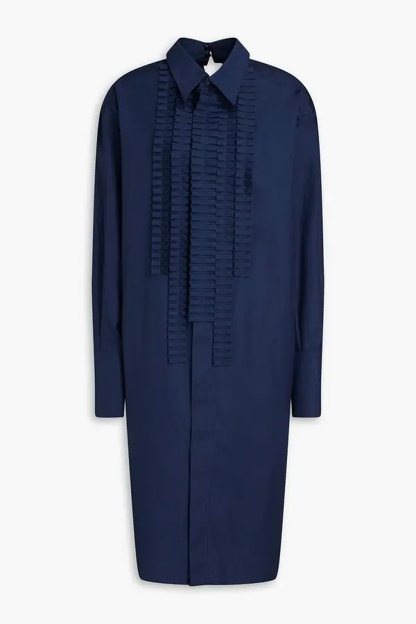 Marni Ruffled Cotton-poplin Shirt Dress