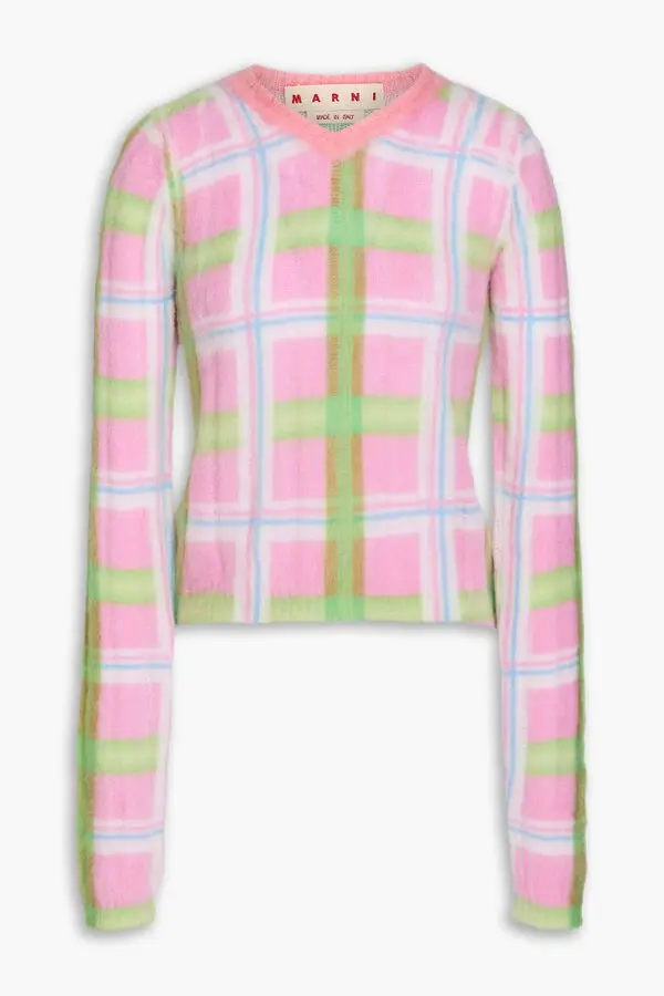 Marni Checked Knitted Sweater