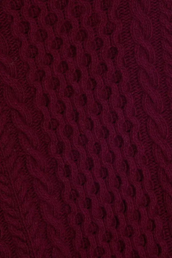 &daughter Annis Cable-knit Turtleneck Sweater - Plum