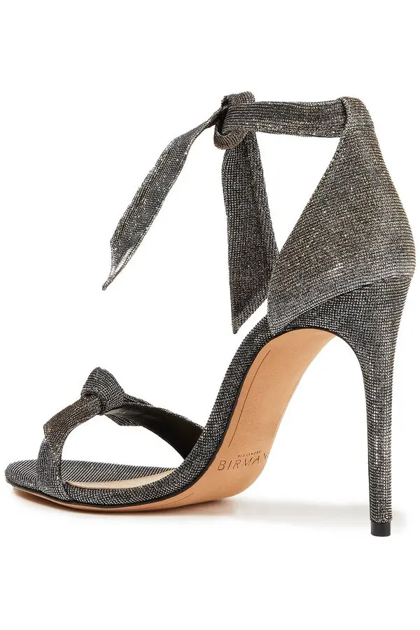 ALEXANDRE BIRMAN Clarita Lamé Sandals - Gunmetal