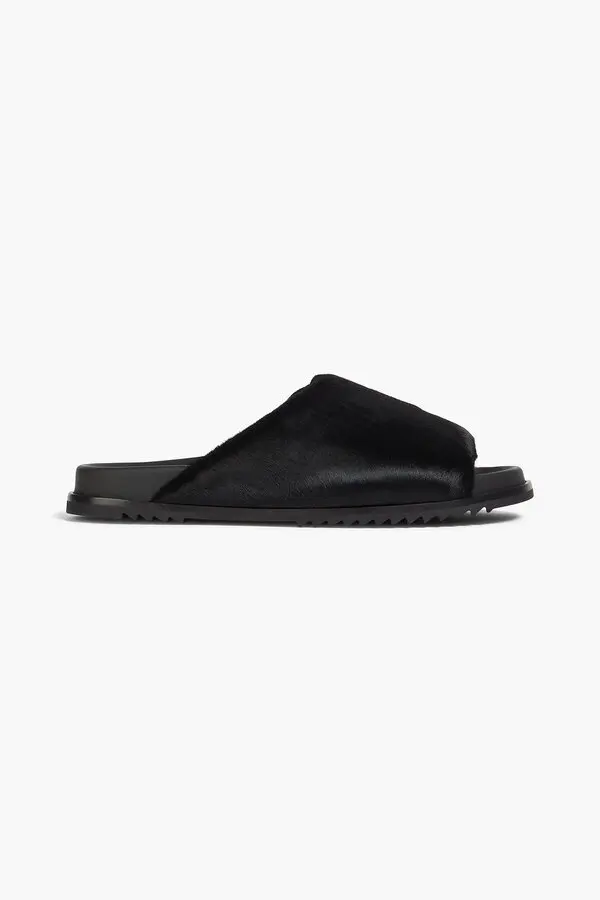 Rick Owens Granolas Calf Hair Slides