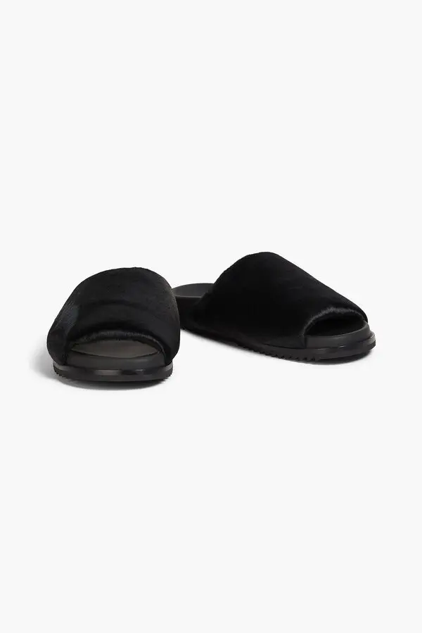 Rick Owens Granolas Calf Hair Slides