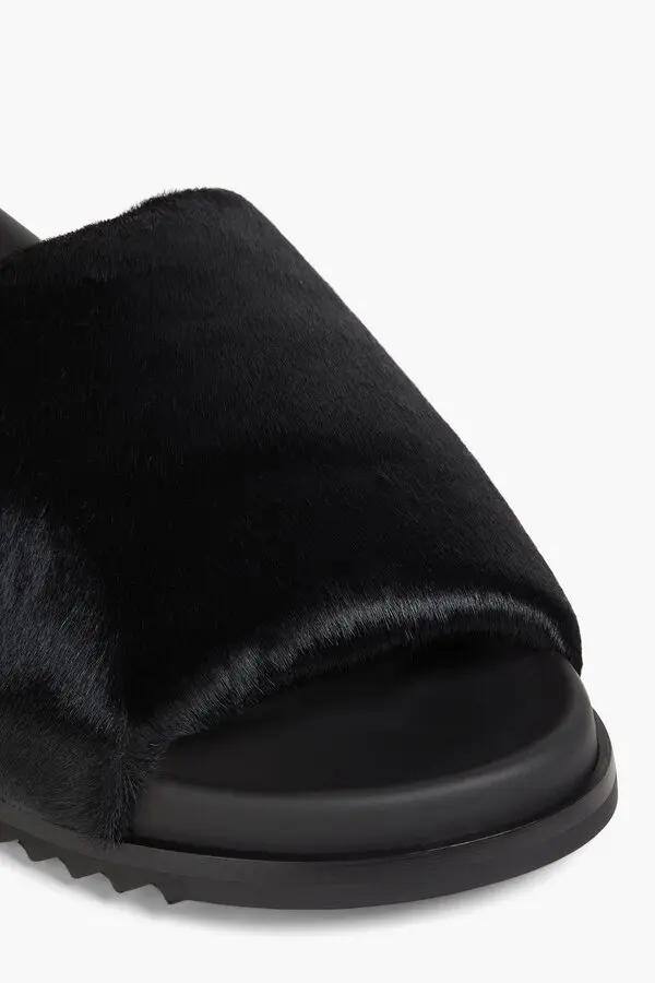 Rick Owens Granolas Calf Hair Slides