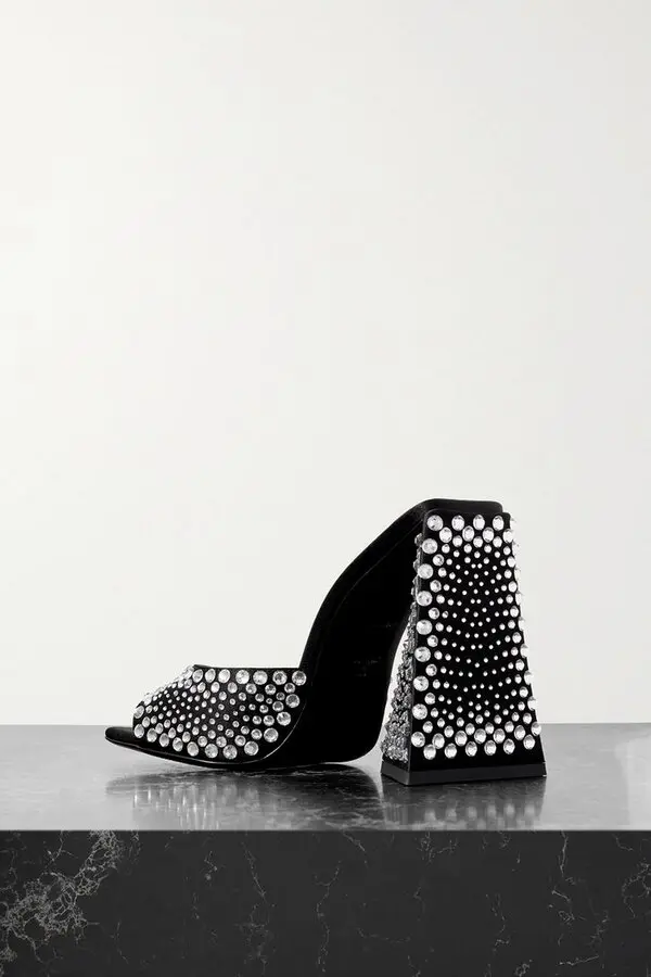 Attico Devon Crystal-embellished Mules
