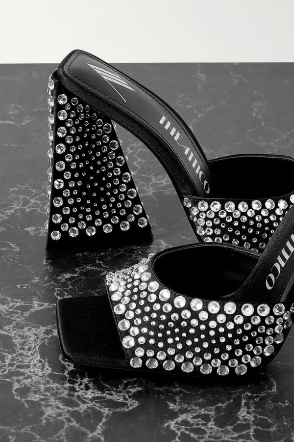 Attico Devon Crystal-embellished Mules