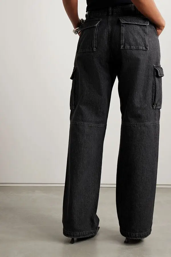 Coperni High-rise Wide-leg Cargo Jeans