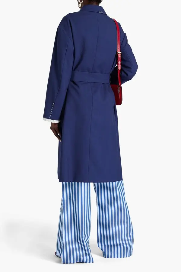 Marni Belted Embroidered Wool Coat