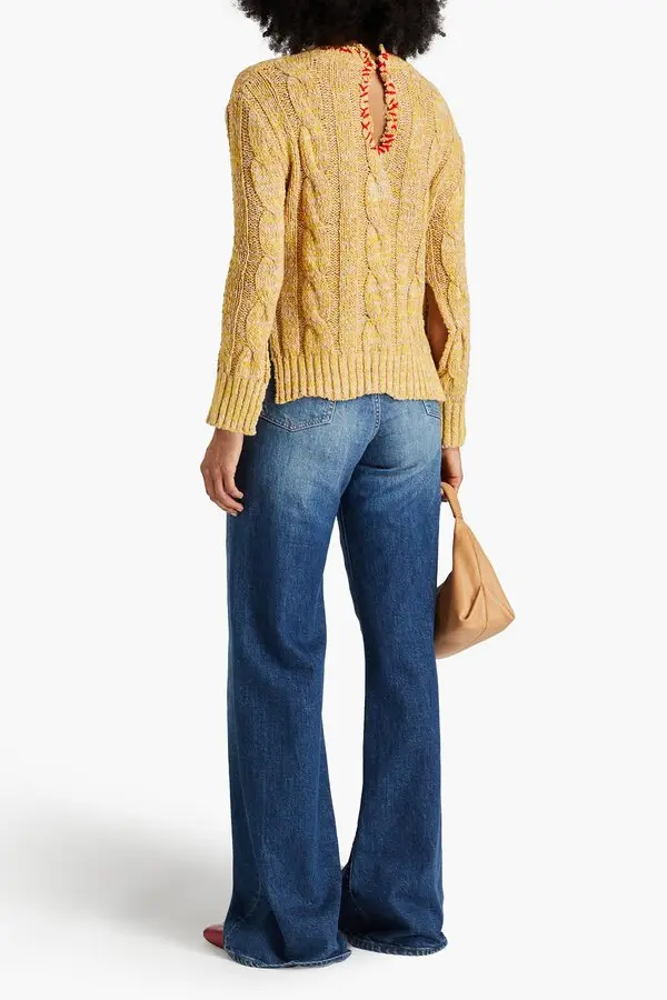 Marni Mélange Cable-knit Cotton Sweater