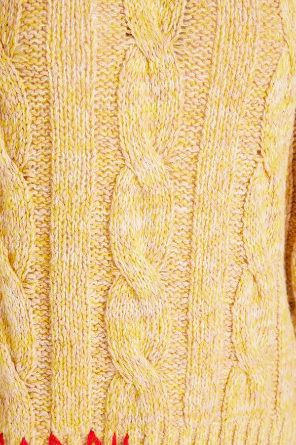 Marni Mélange Cable-knit Cotton Sweater