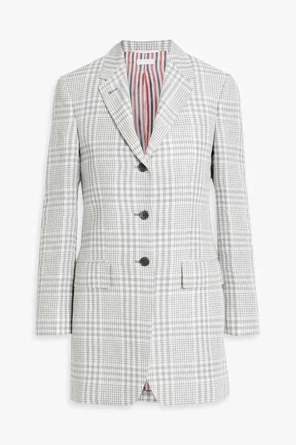 Thom Browne Checked Linen Blazer