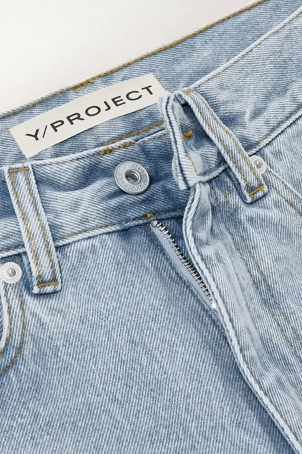 Y/project Evergreen Convertible Embroidered Wide-leg Jeans