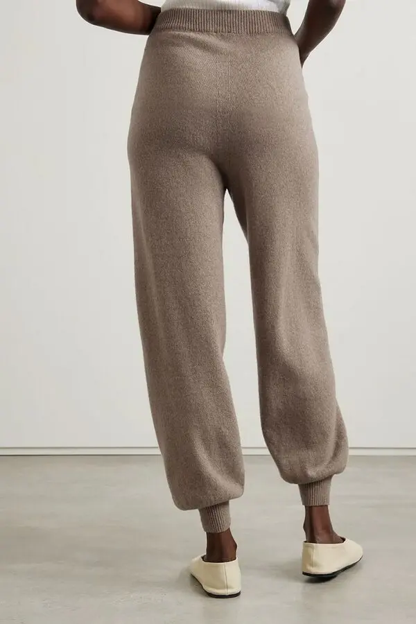 BASERANGE Cropped Cashmere And Wool-blend Track Pants