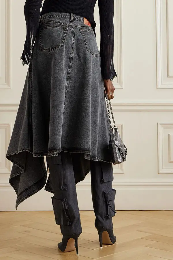 Y/project Evergreen Cutout Denim Midi Skirt