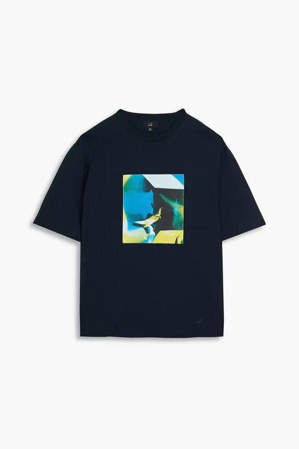 Dunhill Appliquéd Cottonjersey Tshirt