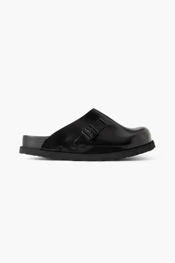 BIRKENSTOCK Dougal Glossed-leather Clogs