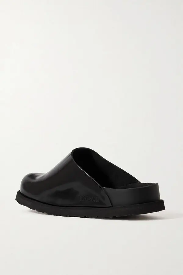 BIRKENSTOCK Dougal Glossed-leather Clogs