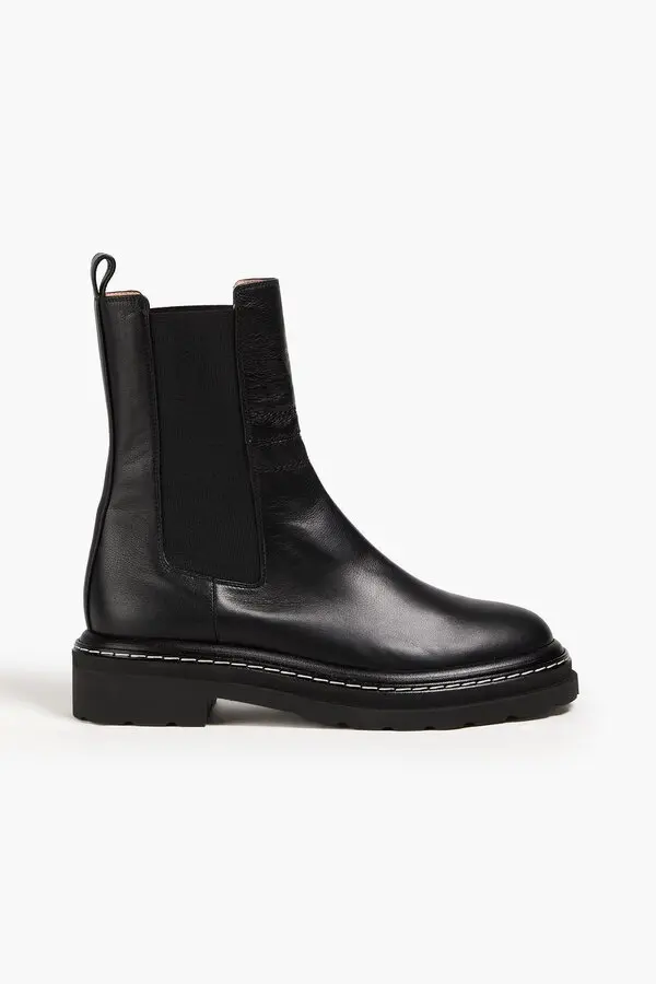 Alberta Ferretti Leather Chelsea Boots