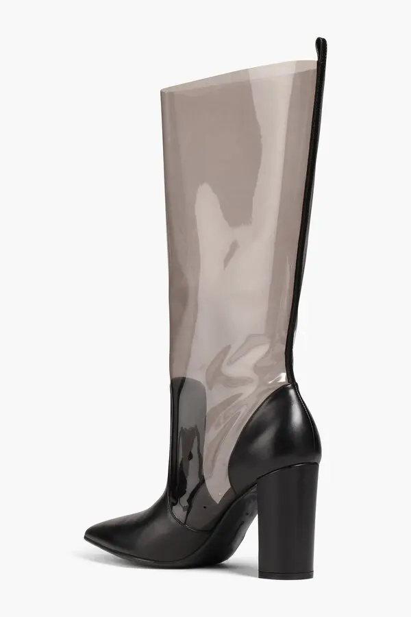 GIANVITO ROSSI Leather And Tpu Knee Boots