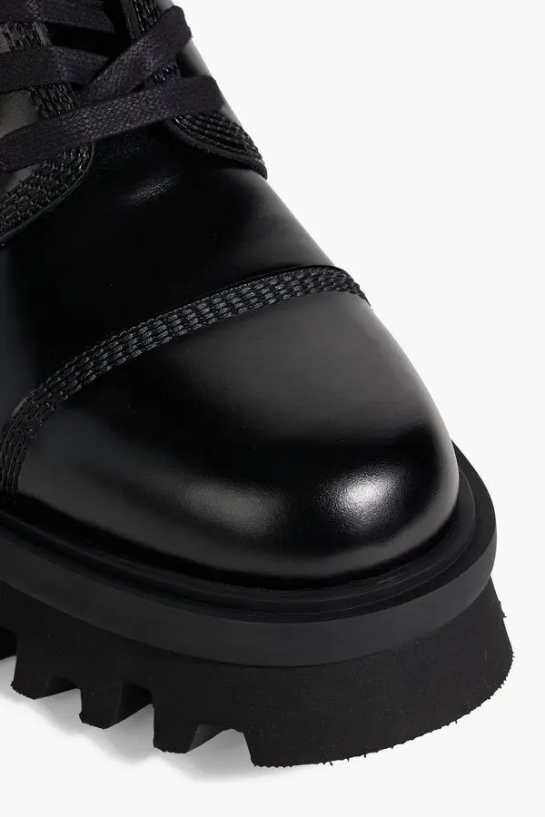 FERRAGAMO Kira Leather Combat Boots