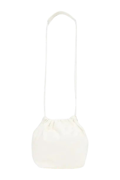 JIL SANDER Croc-effect Leather Bucket Bag - White