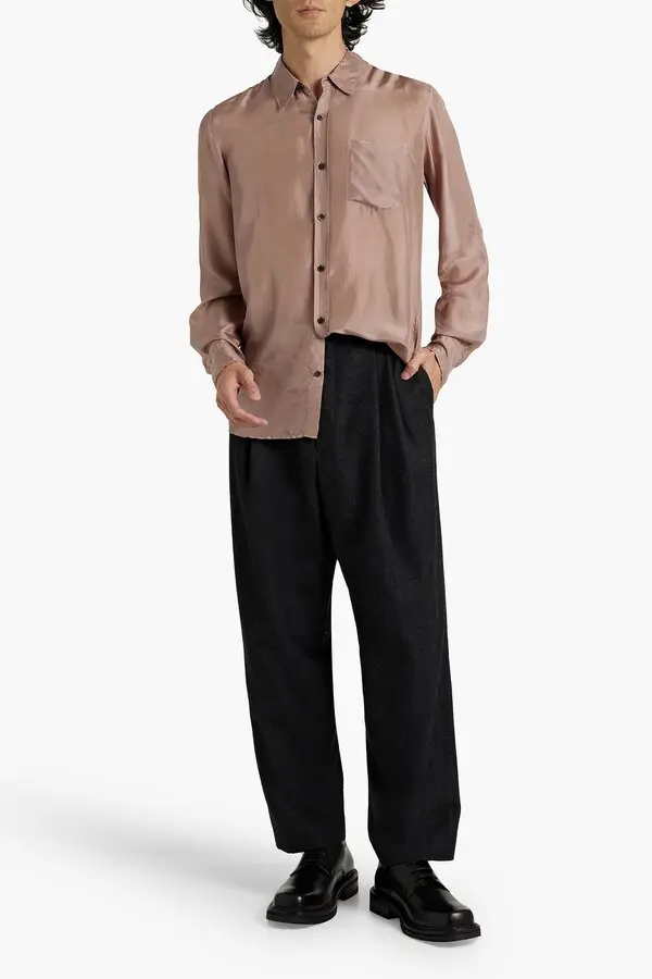 Dries Van Noten Phoenix Wool-flannel Pants