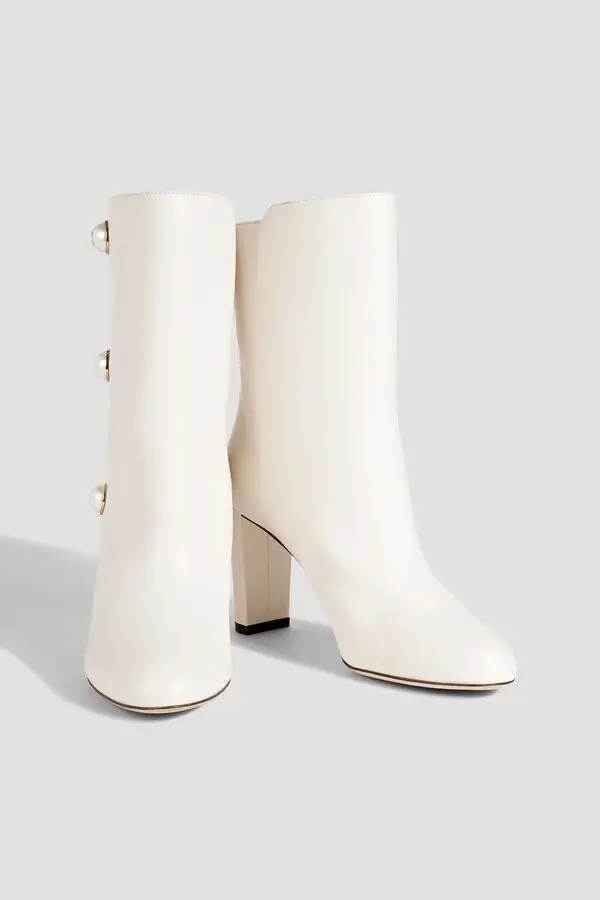 JIMMY CHOO Rina 85 Embellished Leather Ankle Boots
