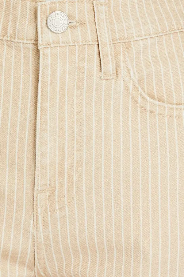 FRAME Le Jane Crop Striped High-rise Straight-leg Jeans