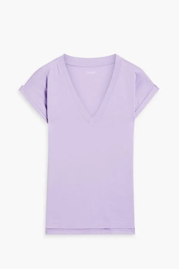 FRAME Cotton-jersey T-shirt - Lilac