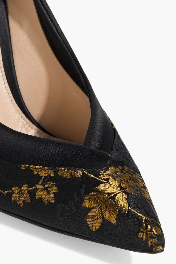 GIANVITO ROSSI Floral Brocade Kimono Pumps