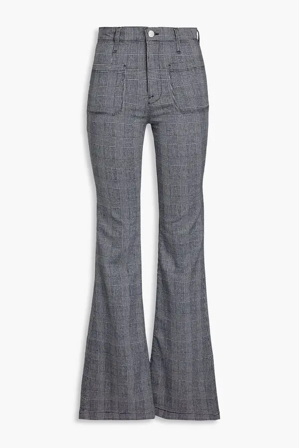 FRAME Prince Of Wales Checked Flared Pants