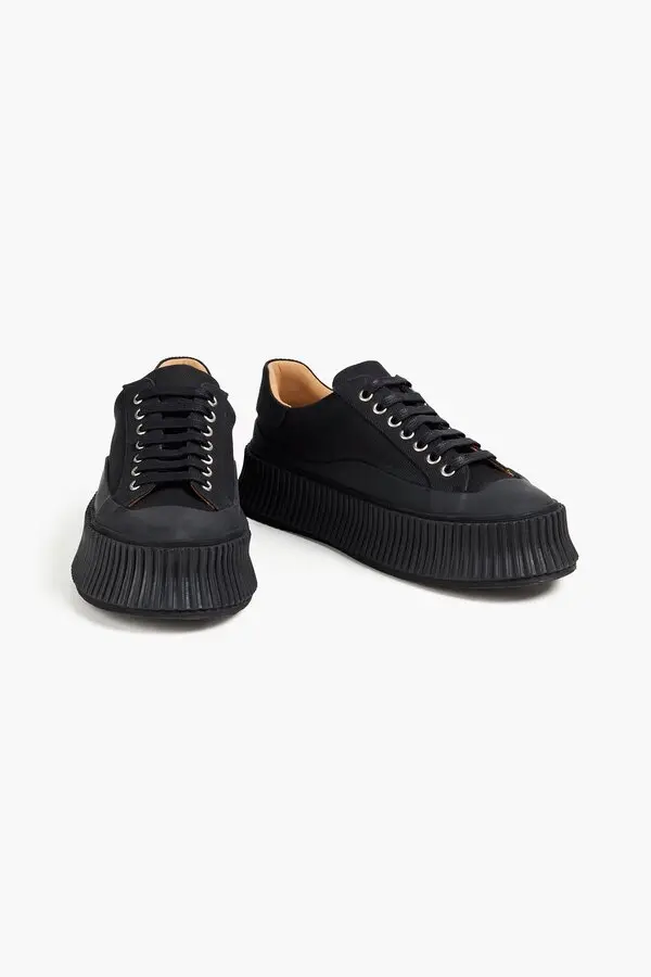 JIL SANDER Twill Platform Sneakers