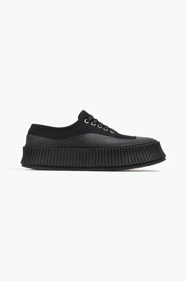 JIL SANDER Canvas Platform Sneakers